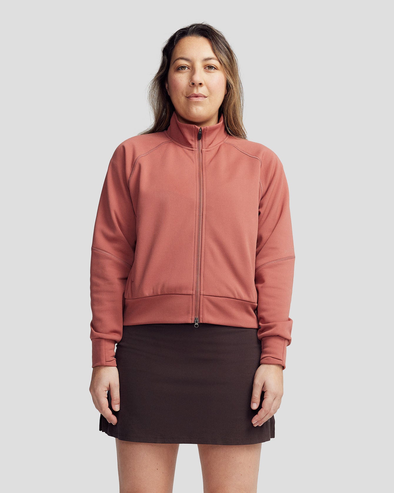 Women’s Anytime Bomber Jacket - Dark Clay – Kathmandu NZ