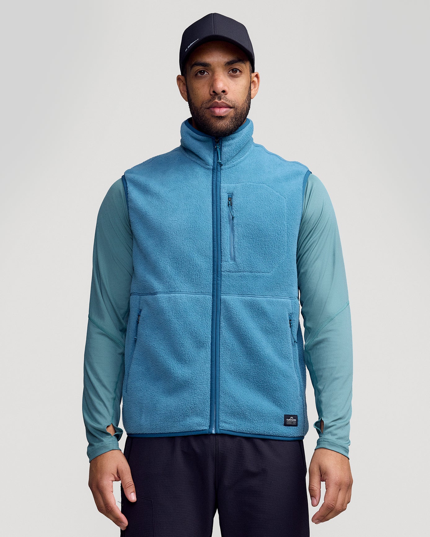 Men's Trailhead Fleece Vest - Washed Blue – Kathmandu NZ