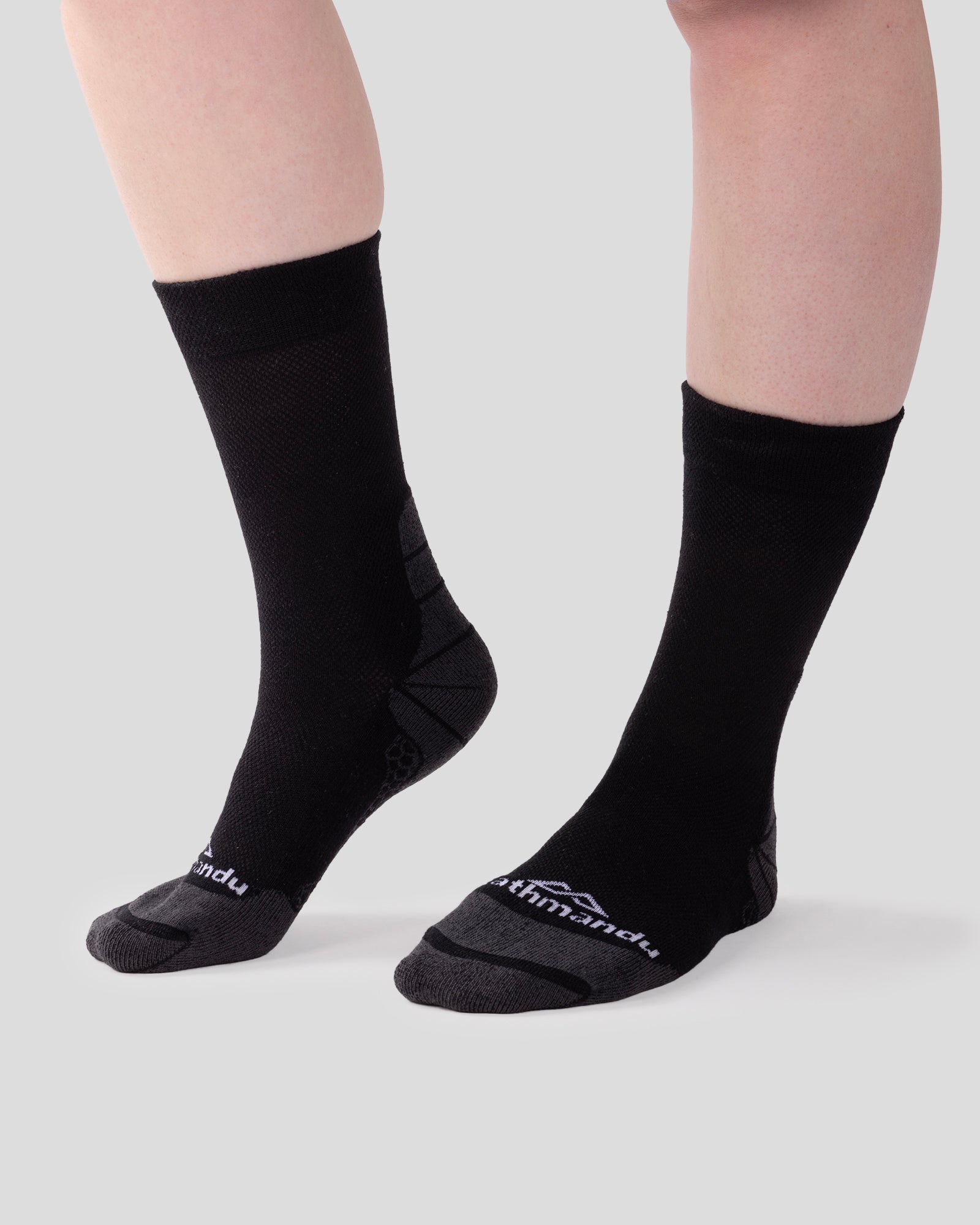 Trailhead driMOTION Mid Calf Socks - Black Stingray – Kathmandu NZ