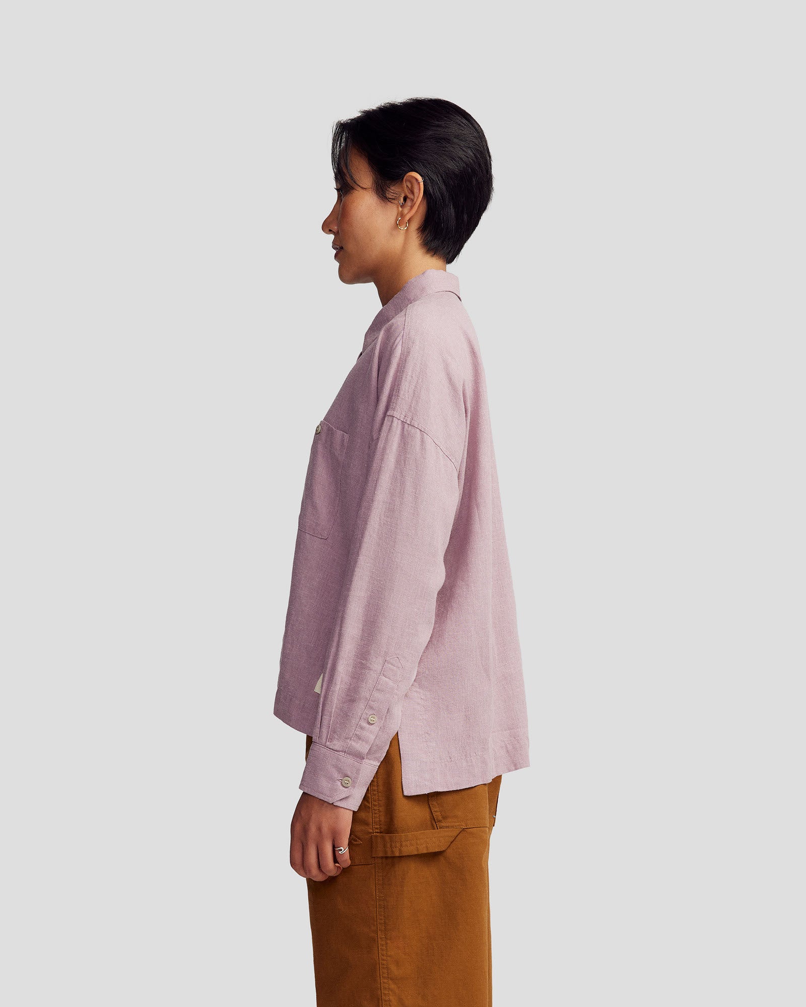 Women’s Weekend Natural Long Sleeve Shirt - Thistle Chambray – Kathmandu NZ