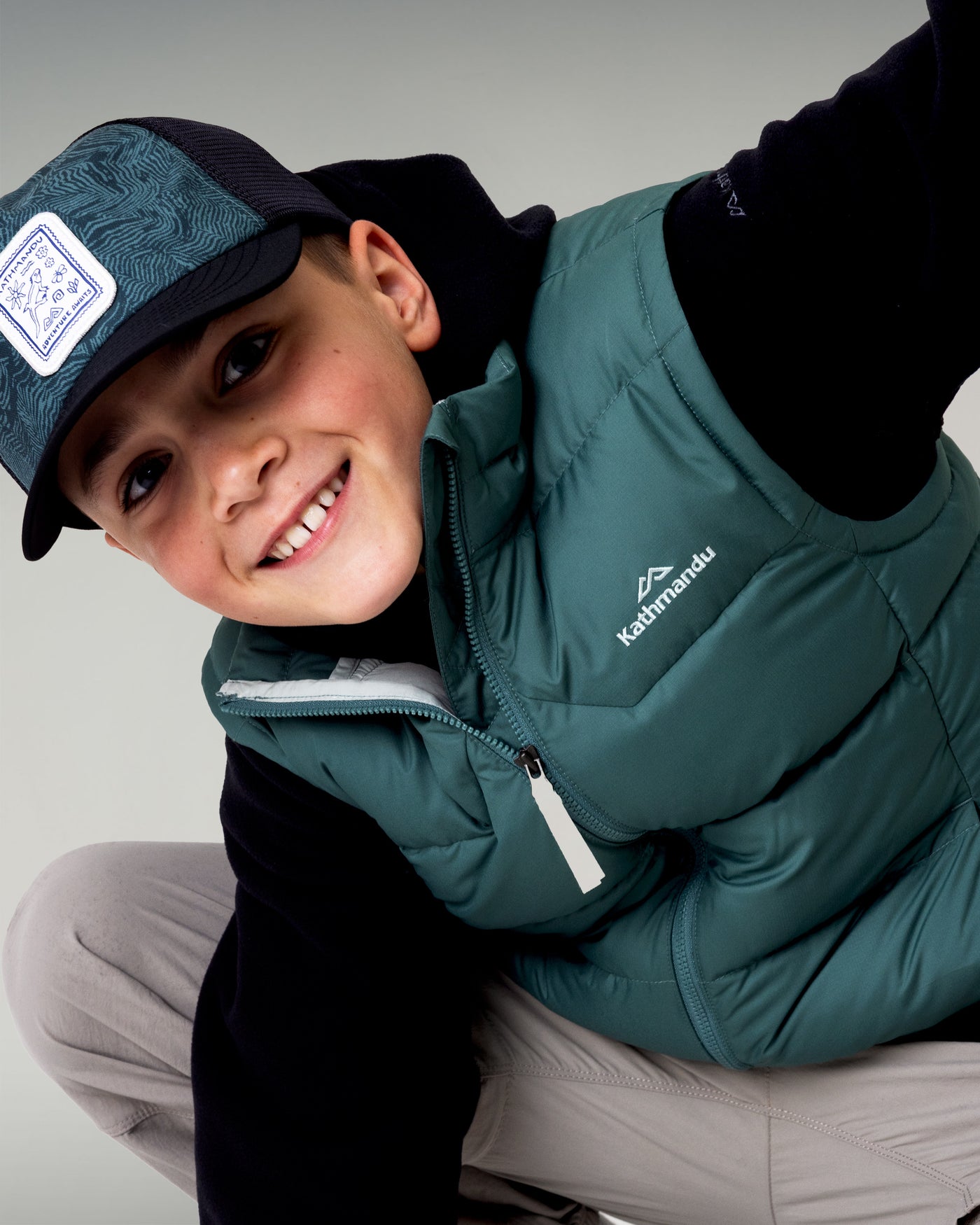 Kids' Epiq Down Vest - Light Forest – Kathmandu NZ