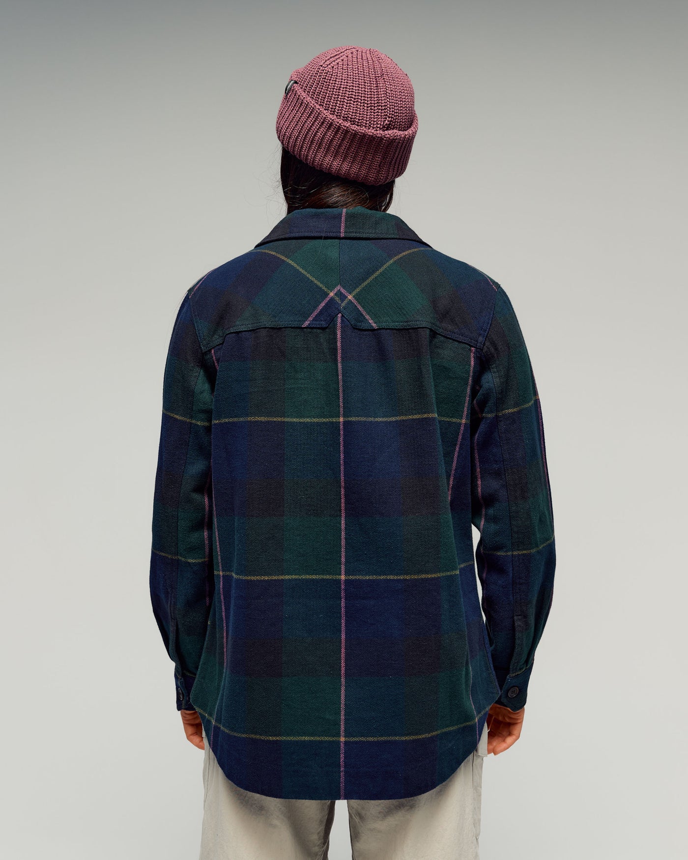 Women's Retreat Huntly Long Sleeve Overshirt - Dark Forest Plaid ...