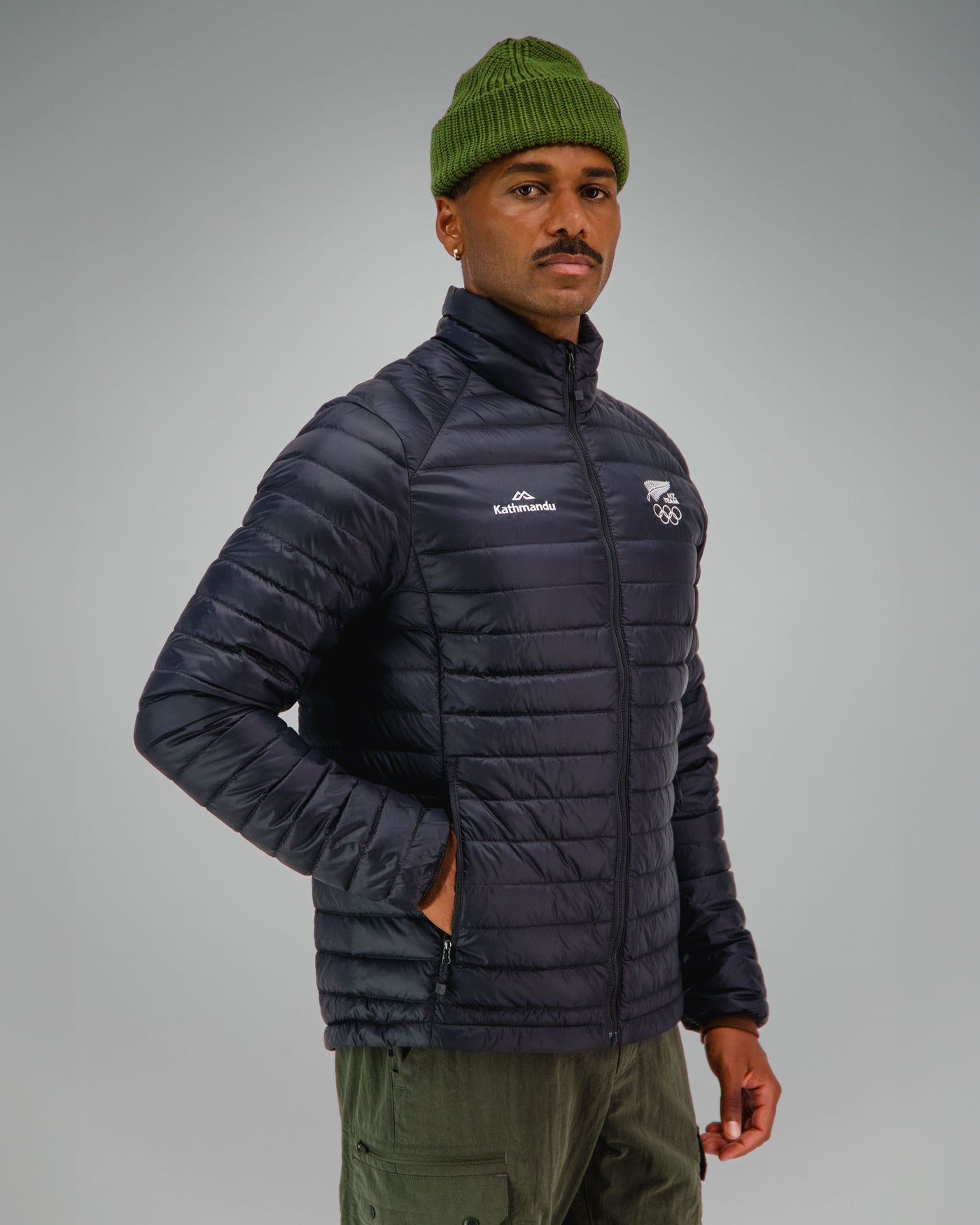 Men's Heli Down Jacket - Black Replica | New Zealand Team Replica Coll ...